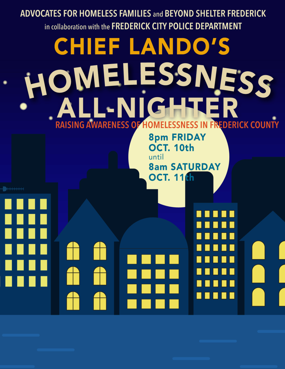 Chief Lando's Homelessness All-Nighter - Advocates for Homeless Families